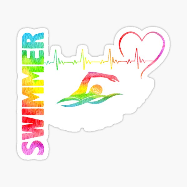"SWIMMER - LIVE LOVE SWIM" Sticker for Sale by NaomiWaters | Redbubble