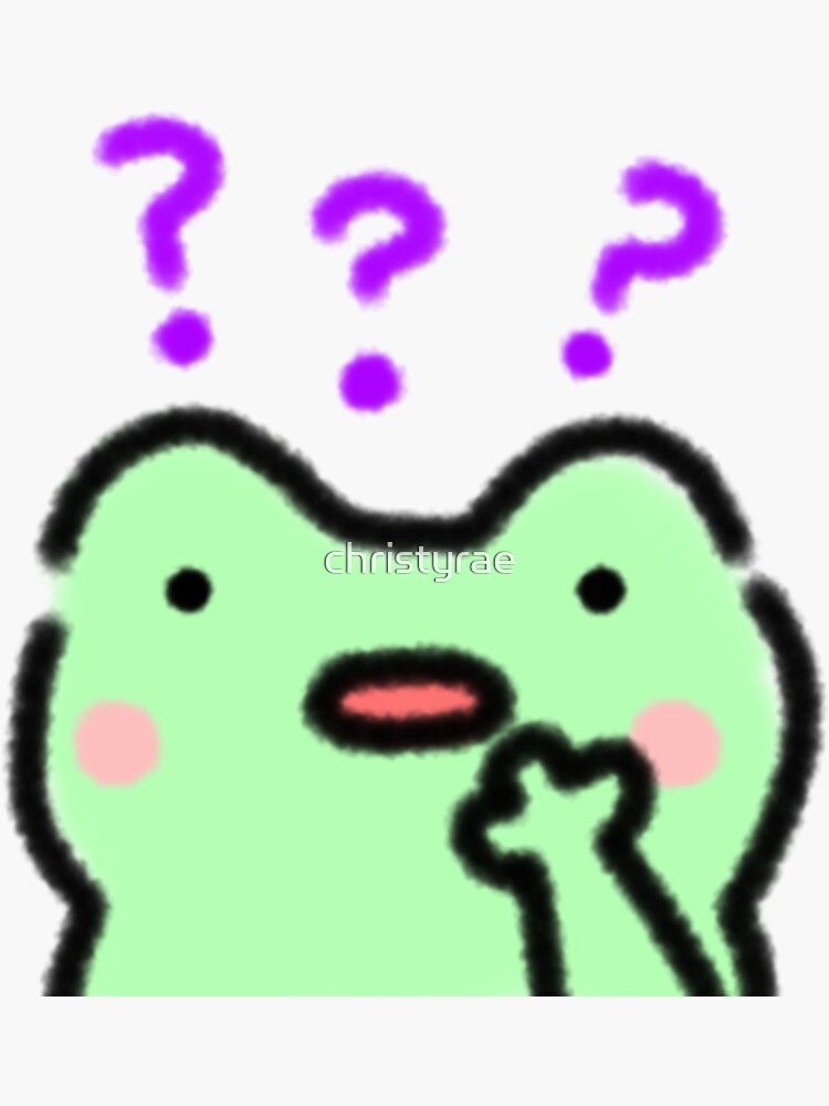 "confused frog" Sticker for Sale by christyrae | Redbubble