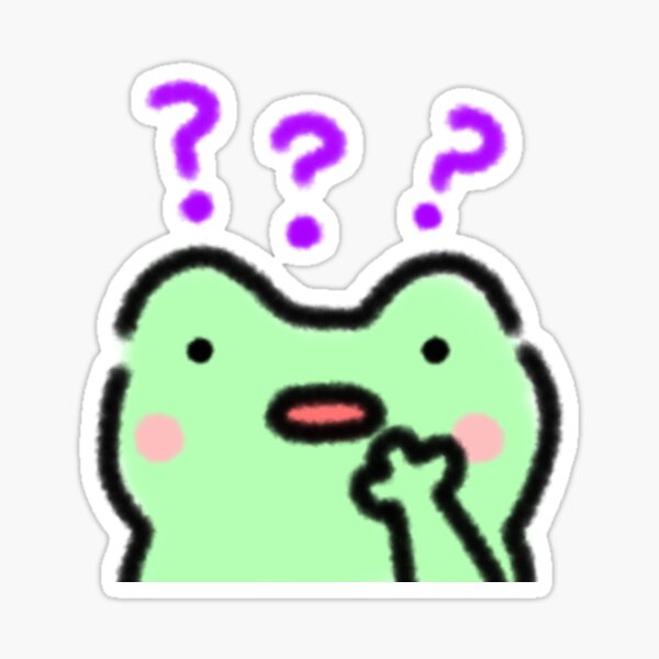 "confused frog" Sticker for Sale by christyrae | Redbubble