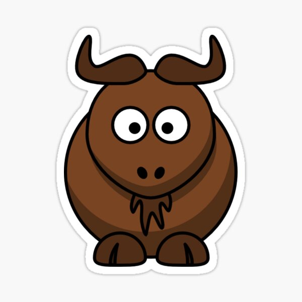 "Cartoon Gnu" Sticker for Sale by TheBestStore | Redbubble