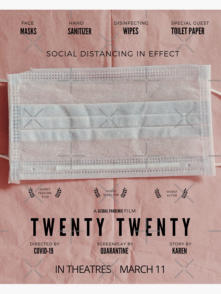 "TWENTY TWENTY Movie Poster (2020)" Sticker for Sale by nykah | Redbubble