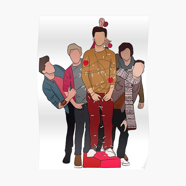 "1D - Christmas cartoon" Poster by Ttynotes | Redbubble