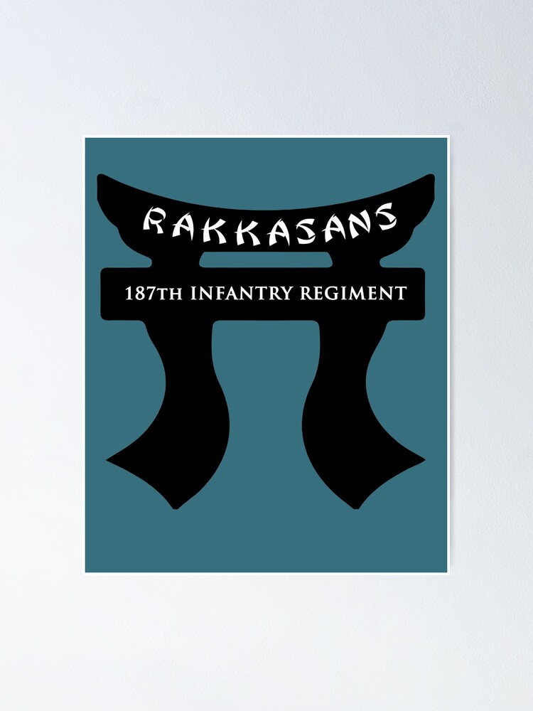 "187th Infantry Regiment Rakkasans Skull Veteran " Poster for Sale by ...