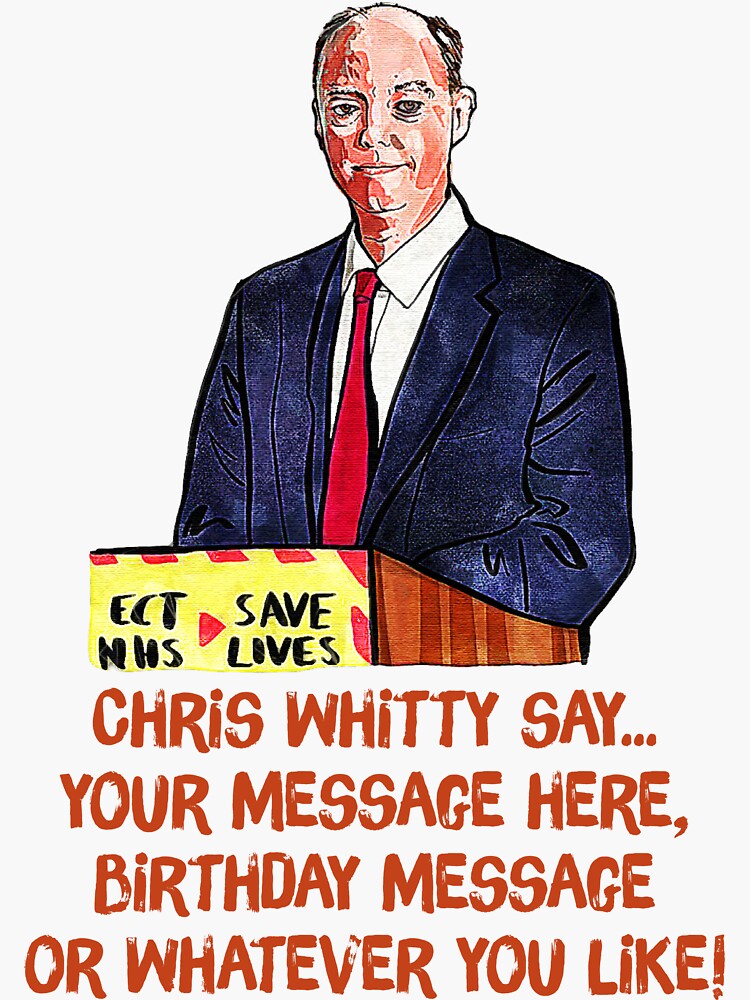 "chris whitty" Sticker for Sale by mwvenus | Redbubble