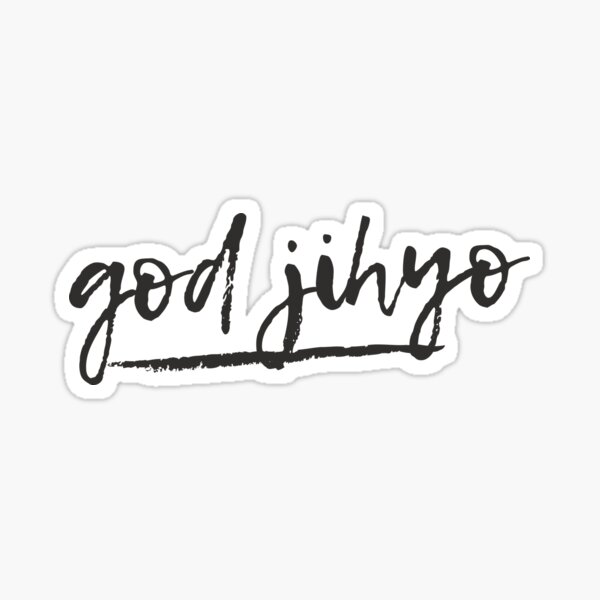 "TWICE GOD JIHYO " Sticker for Sale by simplydoodly | Redbubble