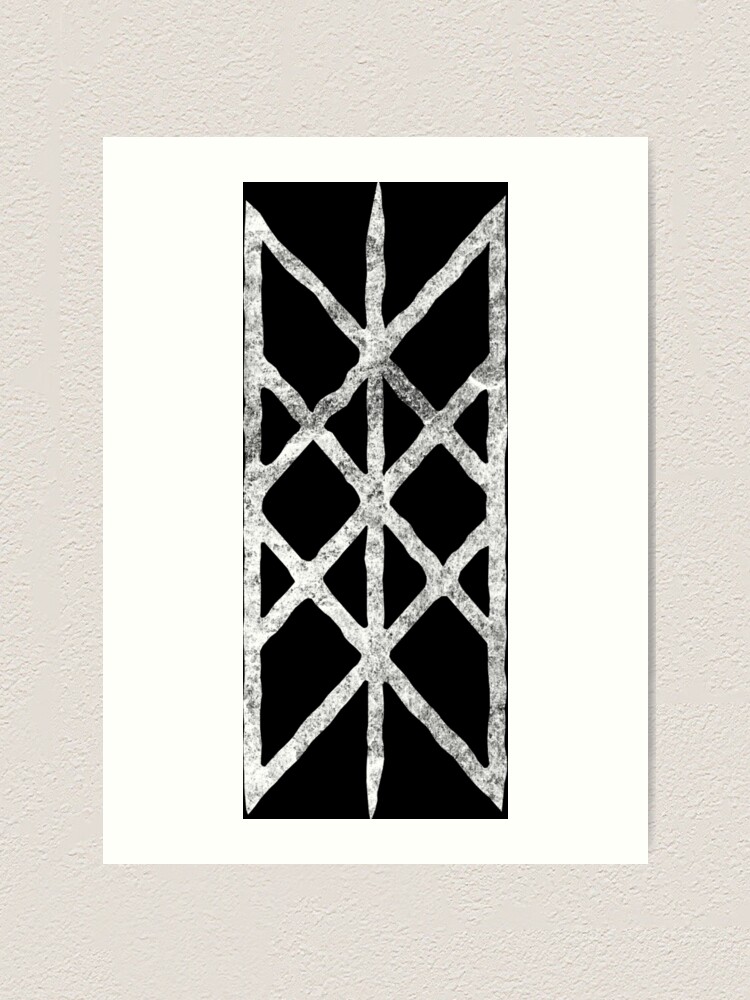 "Web of Wyrd - White Rune" Art Print for Sale by GrizzlyGaz | Redbubble