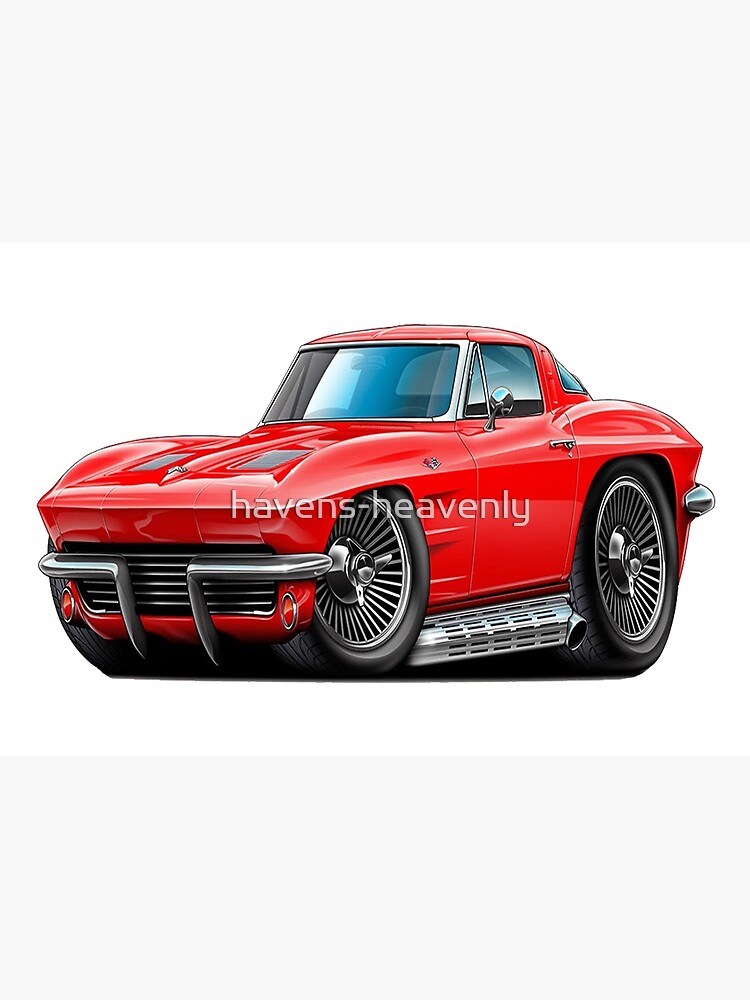"Red 1963 Corvette C2 Fastback Split Window" Poster for Sale by havens ...