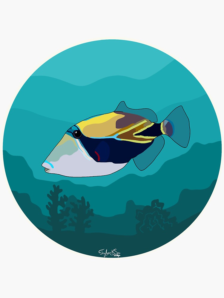 "Humuhumunukunukuapua’a (Trigger Fish)" Sticker by taylorksea | Redbubble