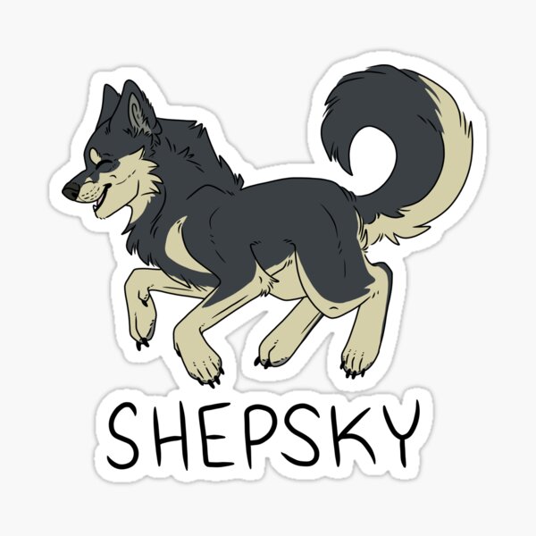 "Shepsky" Sticker for Sale by RevkaHunt | Redbubble