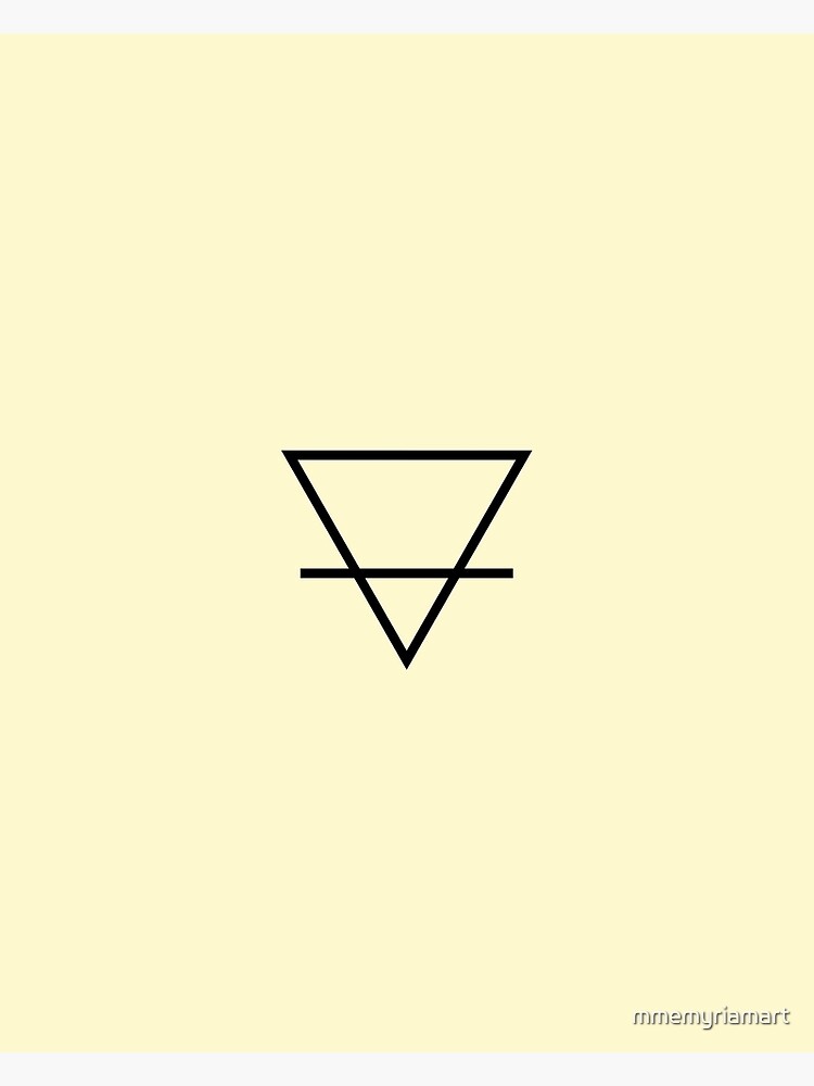 "Earth symbol pale yellow astology sign black triangle Alchemy earth ...