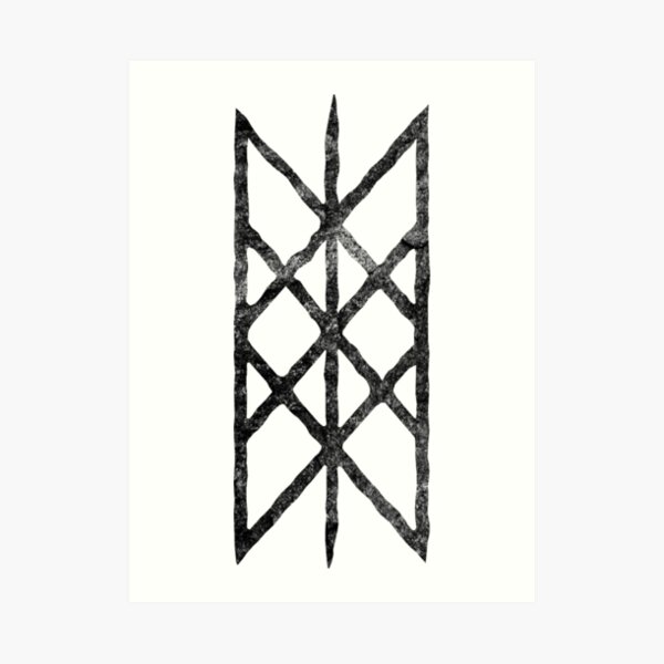 "Web of Wyrd - Black Rune" Art Print by GrizzlyGaz | Redbubble