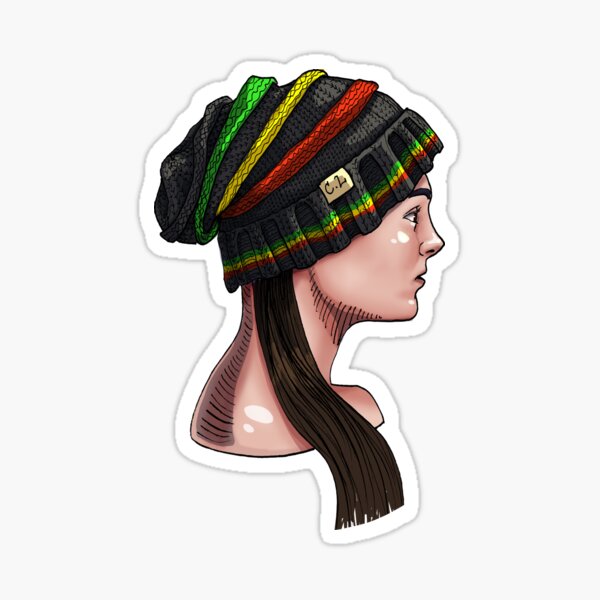 "Rastafarian woman character with hat" Sticker by CecyLL | Redbubble