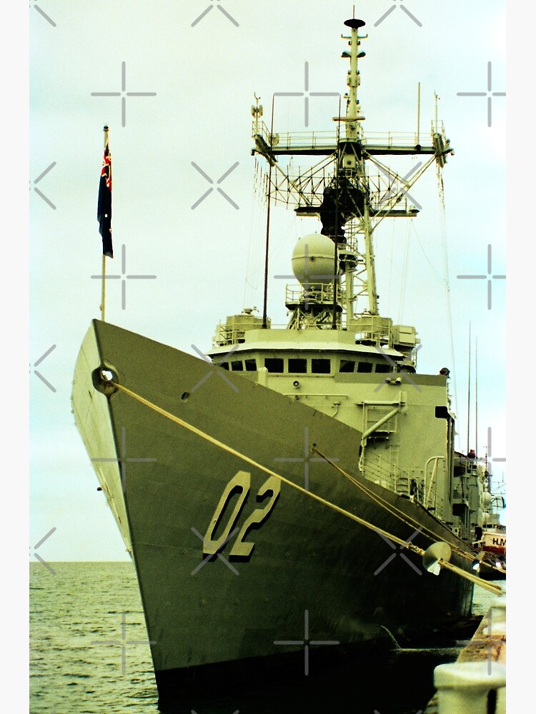 "HMAS Canberra (FFG02) alongside" Metal Print for Sale by blackadder ...
