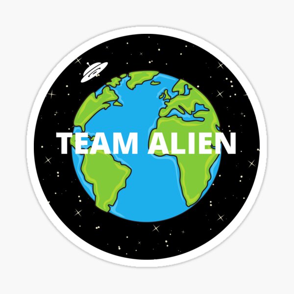 "Team Alien episode 2 - The Earth." Sticker for Sale by TeamAlien ...