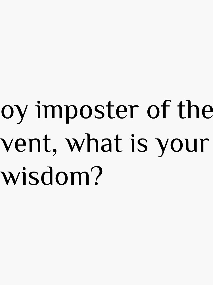 "Among Us Imposter Text" Sticker by sucksulent | Redbubble