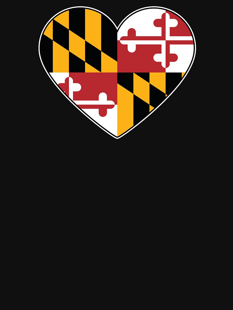 "Maryland Flag Heart for anyone who loves Maryland and the Maryland ...