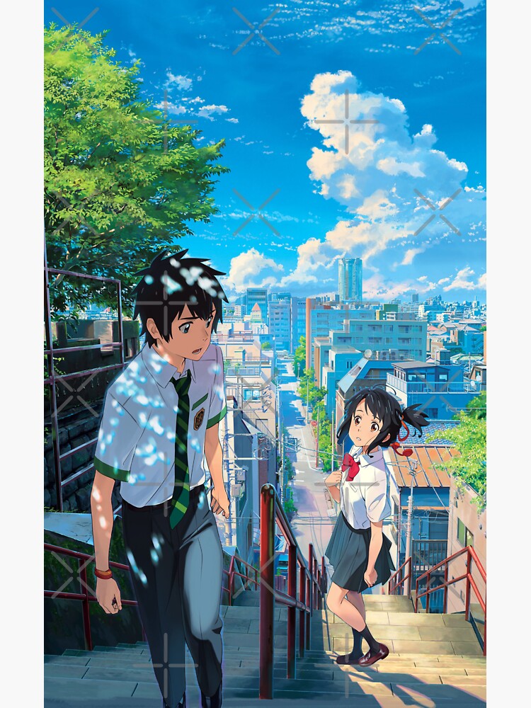 "Your Name Stairs Scene" Sticker for Sale by Amitrix | Redbubble