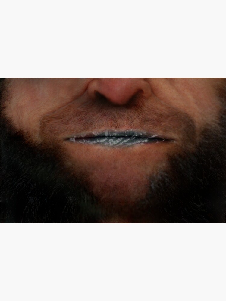 "wolverine beard imitation mask with metal lips" Sticker for Sale by ...