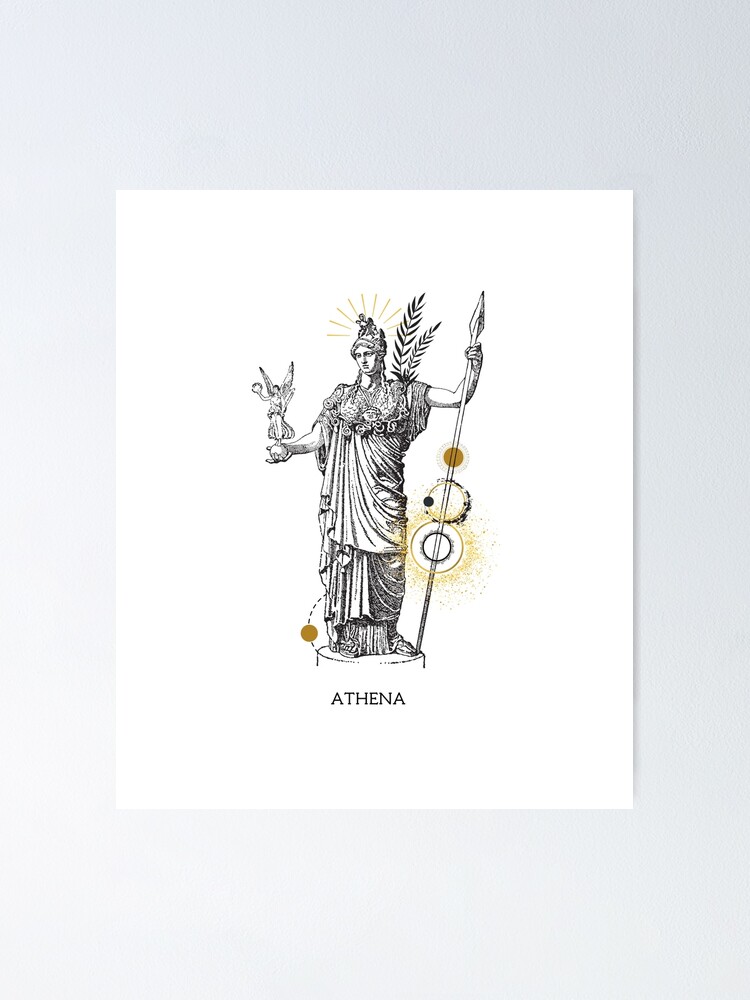 "Illustrated Olympian Gods,Goddess Athena Ancient Greek Goddess ...