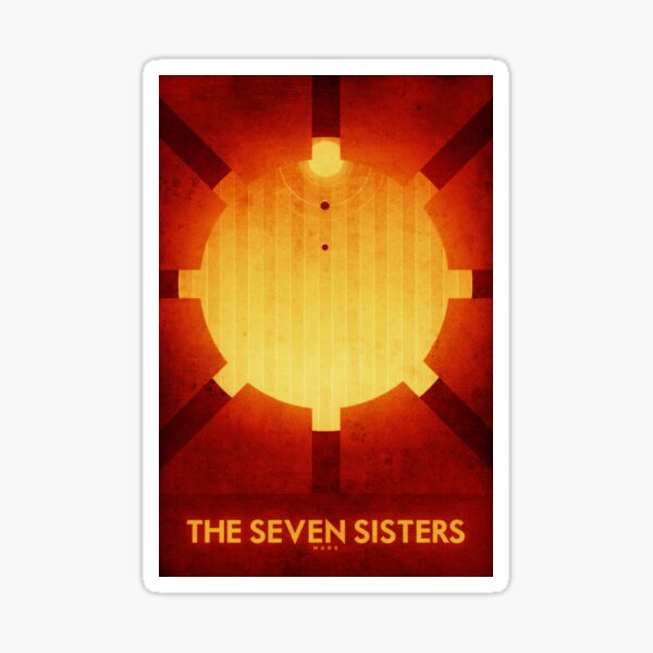"Mars | The Seven Sisters | Space Art" Sticker by FabledCreative ...