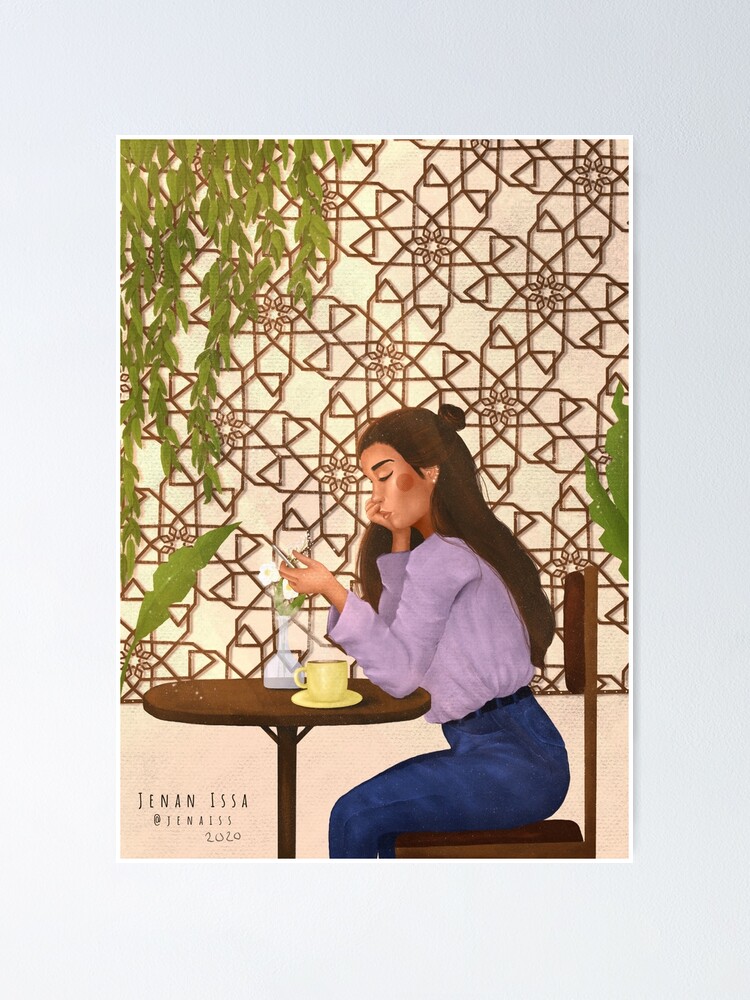 "Aesthetics Cozy cafe / arabic cafe illustration" Poster by Jinosart ...