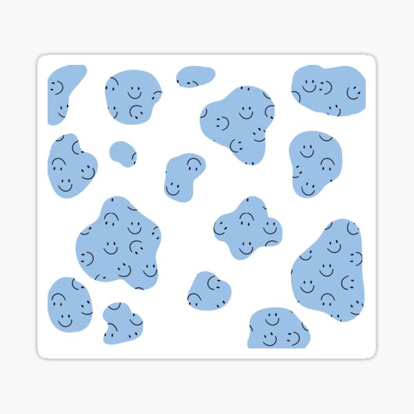 "Smiley Face Cow Print" Sticker for Sale by KatyaDesigns | Redbubble