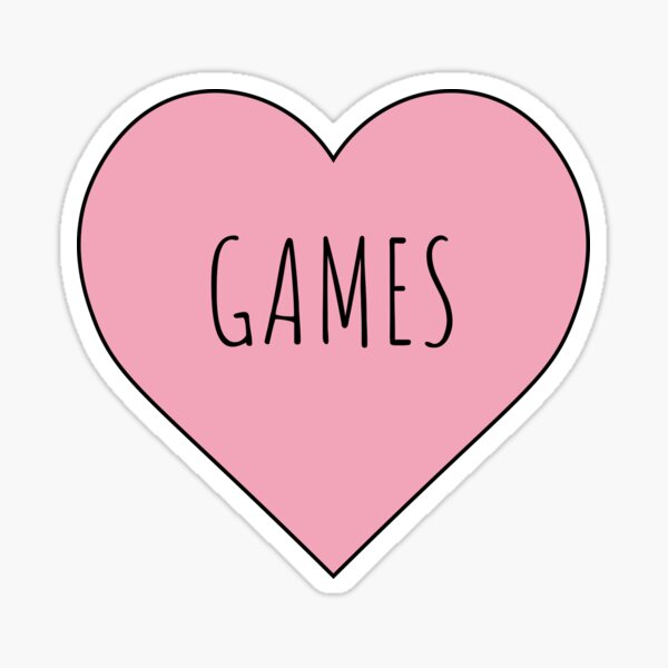 "I Love Games" Sticker for Sale by penpixelart | Redbubble