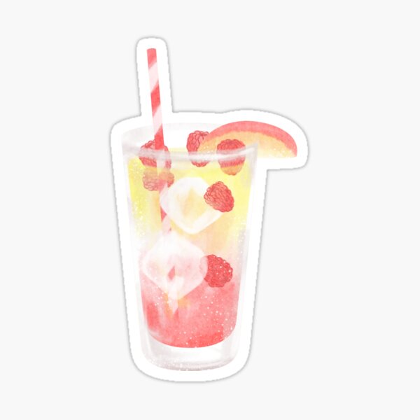 "Raspberry ice tea" Sticker for Sale by Nyanko-Sempai | Redbubble