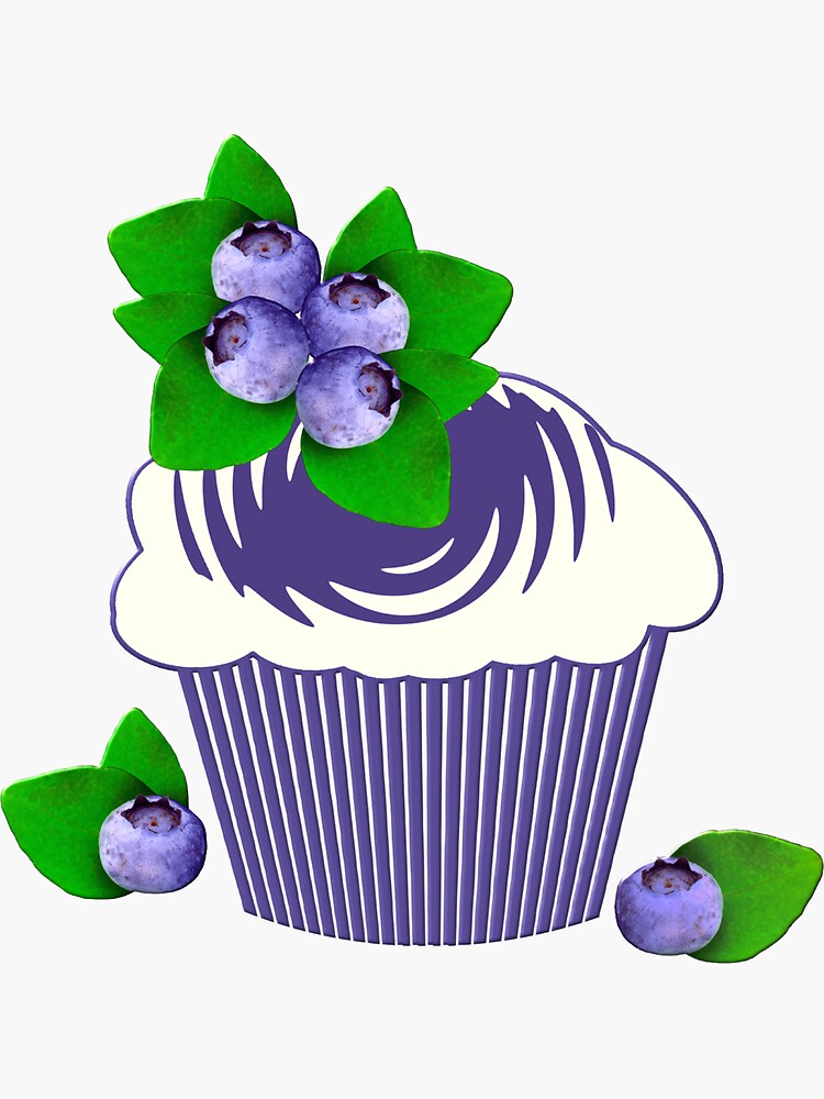 "Blueberry muffin" Sticker by Bamboowood | Redbubble