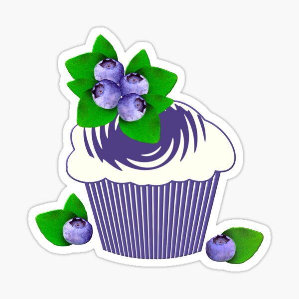 "Blueberry muffin" Sticker by Bamboowood | Redbubble