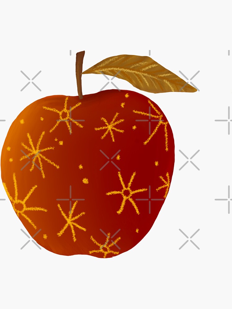 "Fantastic Mr. Fox Fake Apple " Sticker for Sale by Lydferb | Redbubble