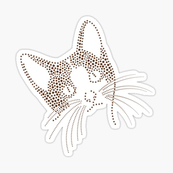 "Dotted cat" Sticker for Sale by Duuri | Redbubble