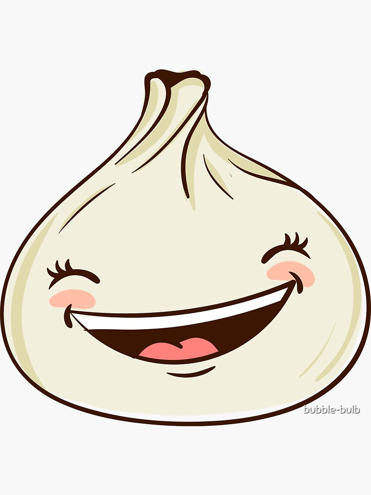 "Smiling Dumpling" Sticker for Sale by bubble-bulb | Redbubble