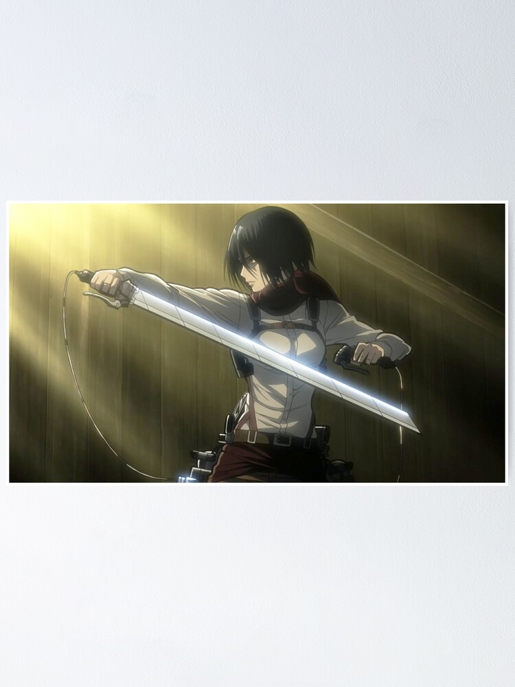 "Anime-Mikasa-Attack on Titan" Poster for Sale by OmoshiroiWear | Redbubble