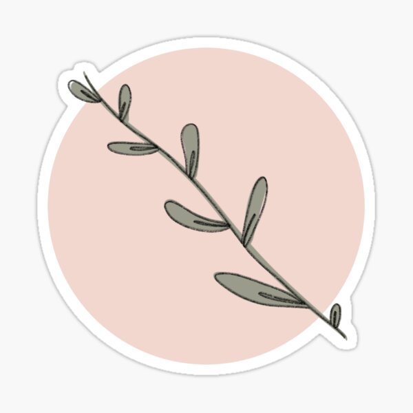 "Minimalist Leaf" Sticker for Sale by Delaneys-Art | Redbubble