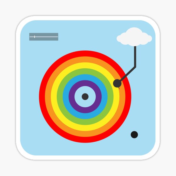 "rainbow music disk" Sticker for Sale by Ashi17 | Redbubble