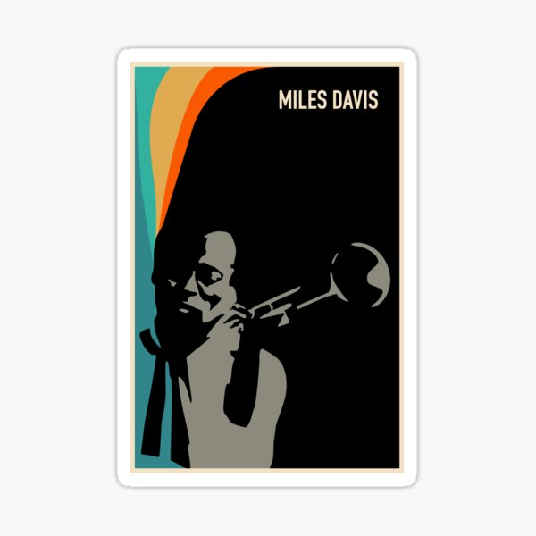 "Beauty Of Miles Davis" Sticker for Sale by hannahalras | Redbubble