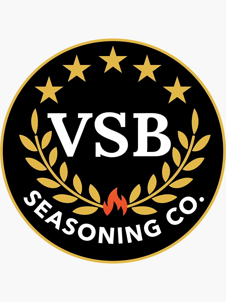 "VSB SEASONING CO LOGO BY BARBAQ" Sticker by AndApArt | Redbubble