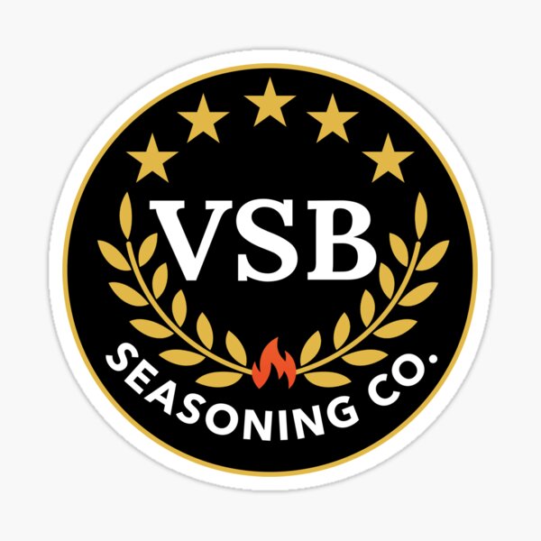 "VSB SEASONING CO LOGO BY BARBAQ" Sticker by AndApArt | Redbubble