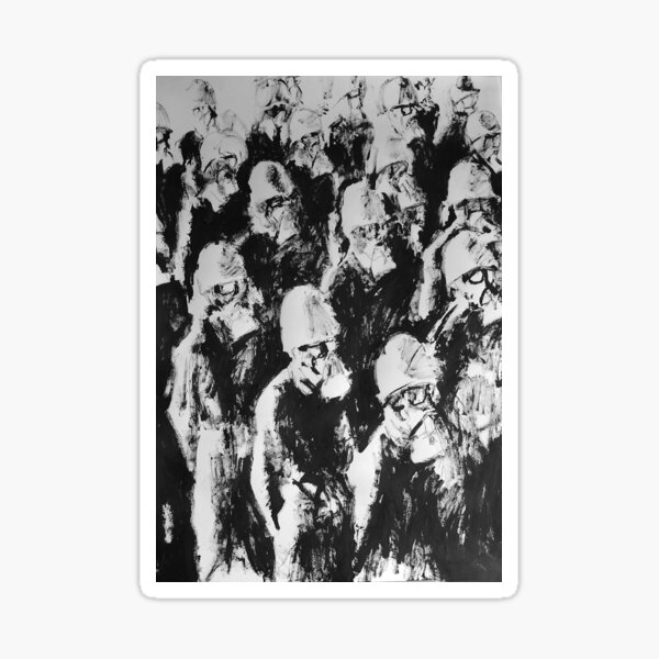 "crowd" Sticker by vermilione | Redbubble