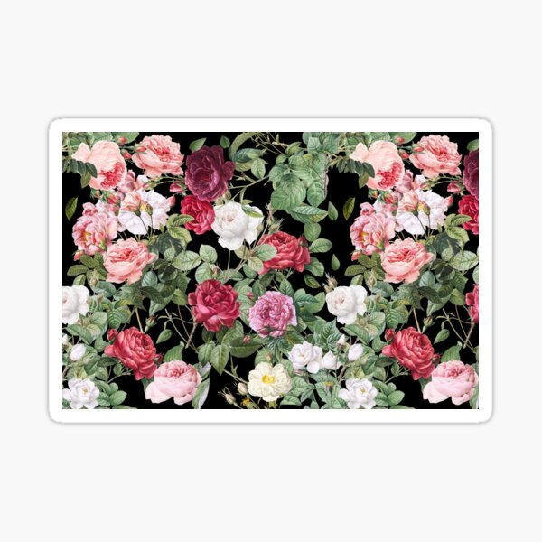 "Rose garden vintage cottagecore pattern" Sticker by GabriellaParadi ...