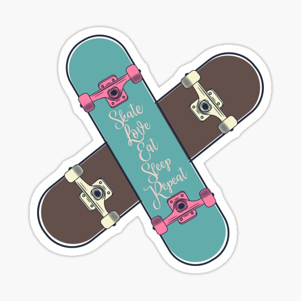 "Love skateboard " Sticker by AshDesigns999 | Redbubble