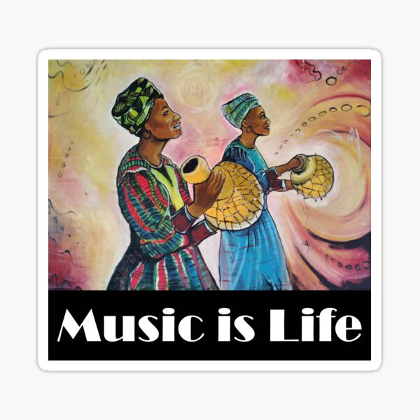 "Music is Life" Sticker for Sale by ejitech | Redbubble