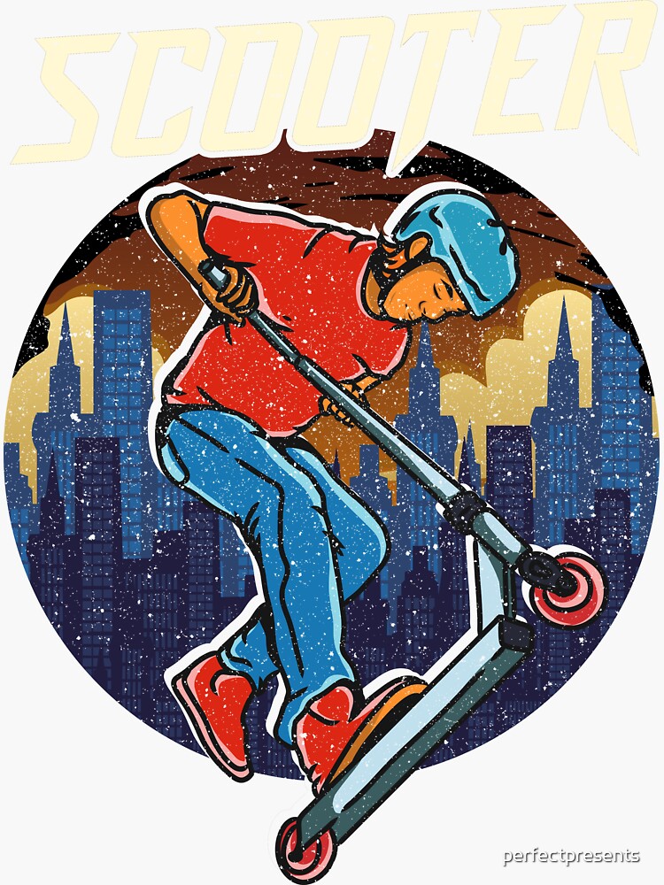 "Cute & Funny Scooter Obsessed Scootering" Sticker by perfectpresents ...