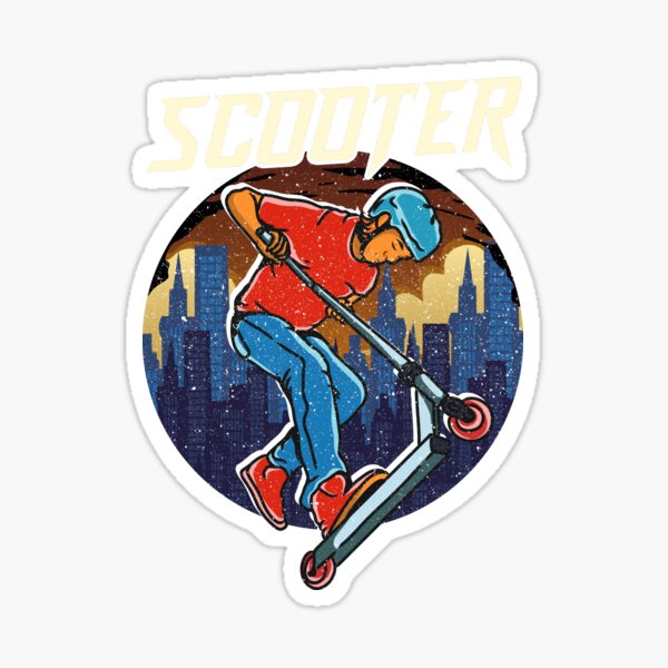 "Cute & Funny Scooter Obsessed Scootering" Sticker by perfectpresents ...