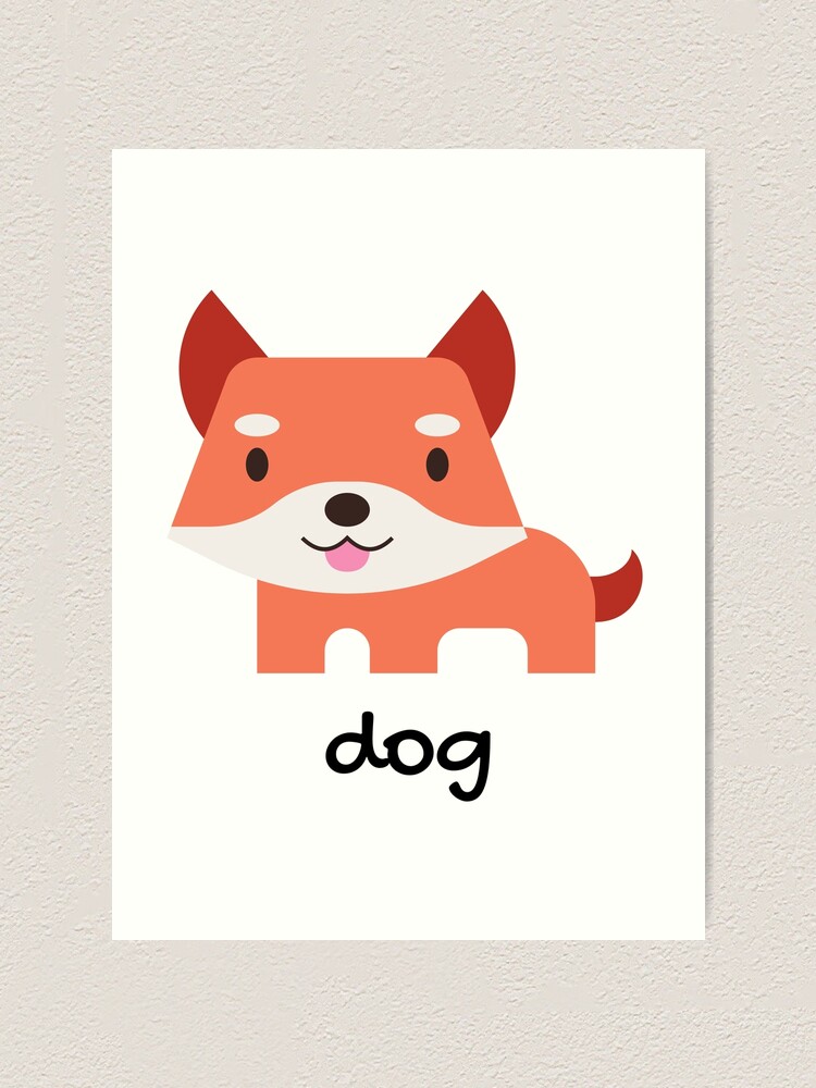 Lámina artística «Perro, cachorro, ilustración de dibujos animados ...