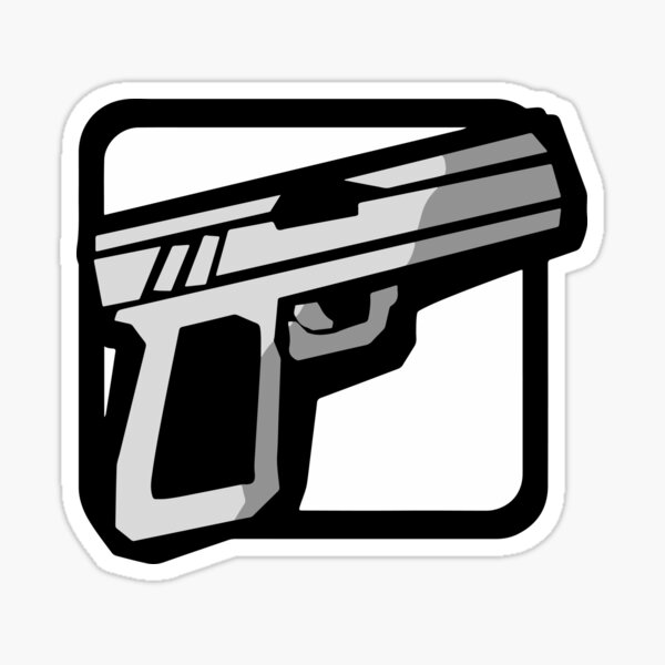 "GTA Gun" Sticker for Sale by Krustysetas | Redbubble