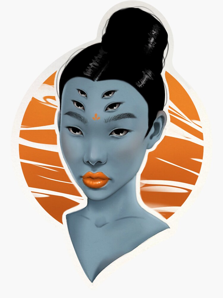 "Alien Woman" Sticker for Sale by etherium | Redbubble