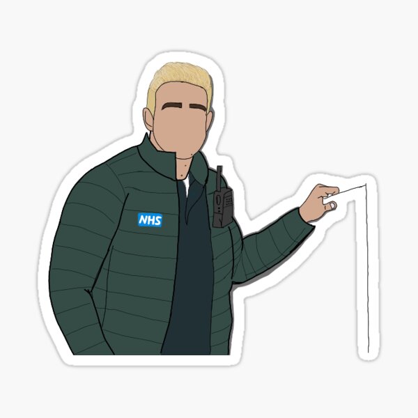 "Bobby Lockwood as Leon Cook in Casualty" Sticker by Bobbylockwoodfa ...