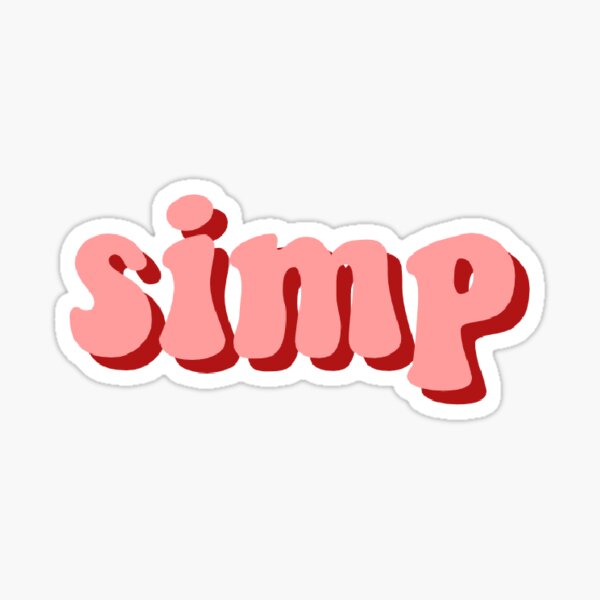 "Simp" Sticker for Sale by NadyaNaidenova | Redbubble